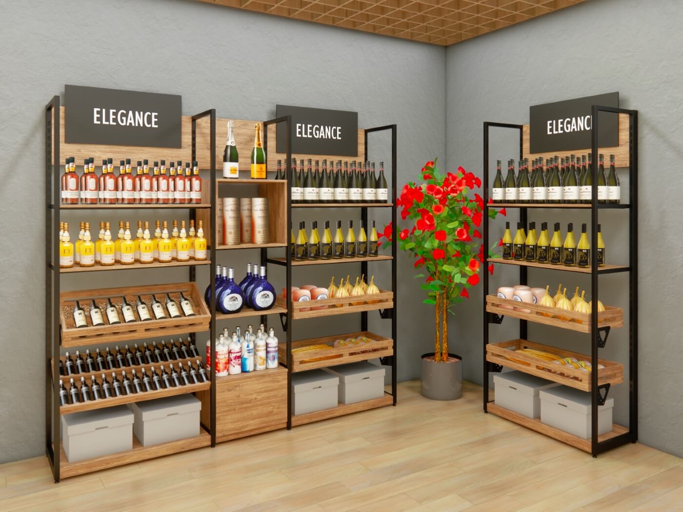 Ladenbausystem X-Elegance: Stabile Verkaufsregale